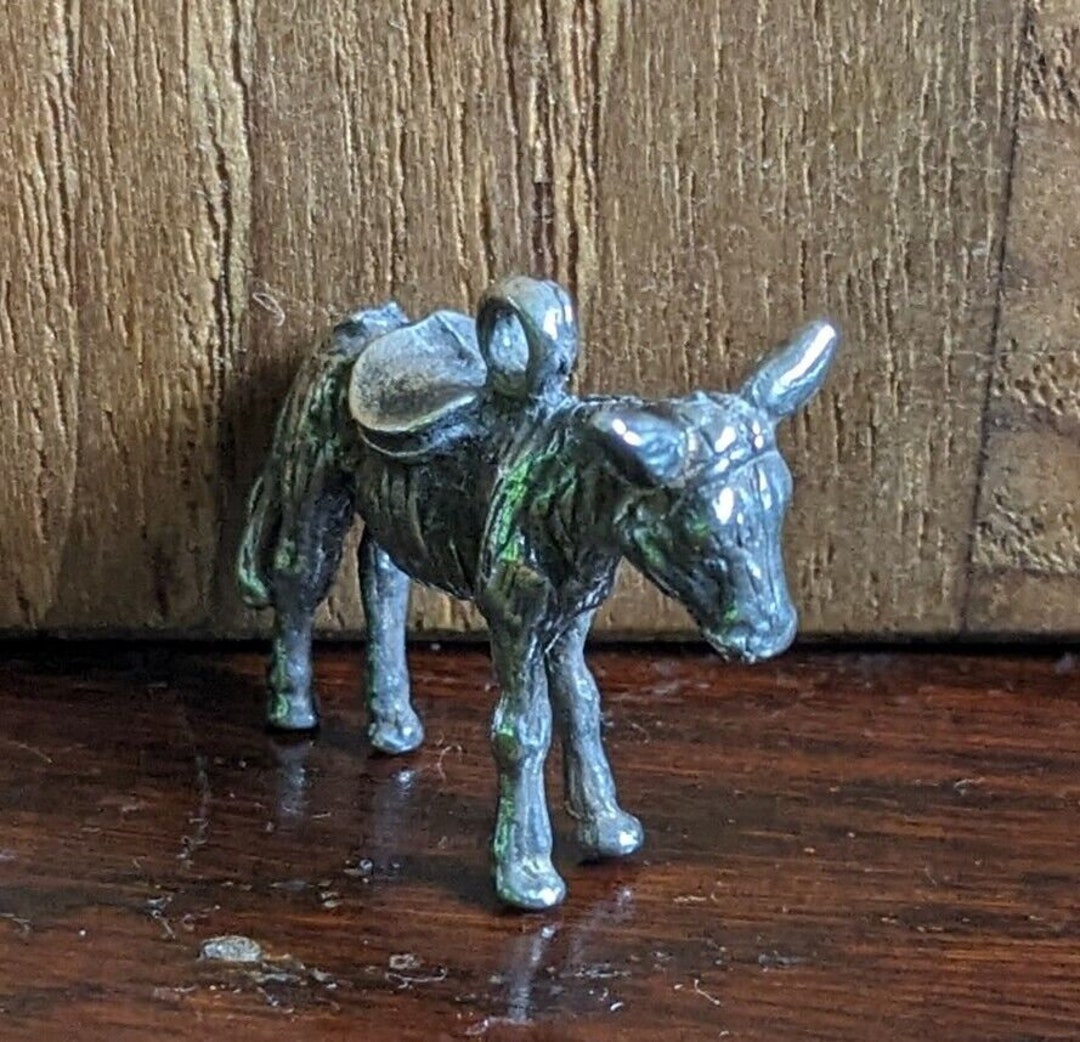 Vintage Silver Donkey Mule Saddle Animal Charm Pendant - Etsy