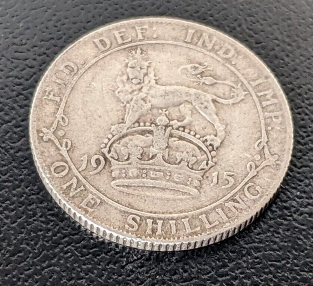 Antique Silver George V One Shilling 1915 Coin 143 - Etsy