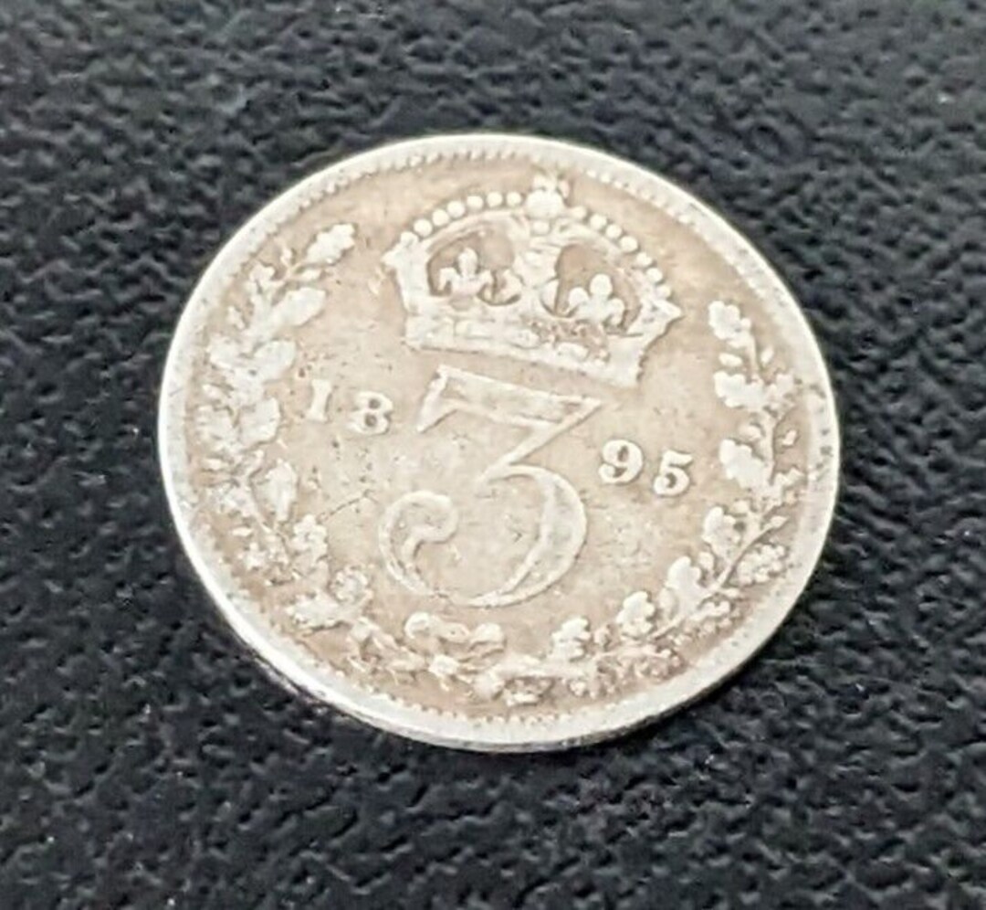 Antique 1895 Victoria Silver Threepence Coin 131 - Etsy