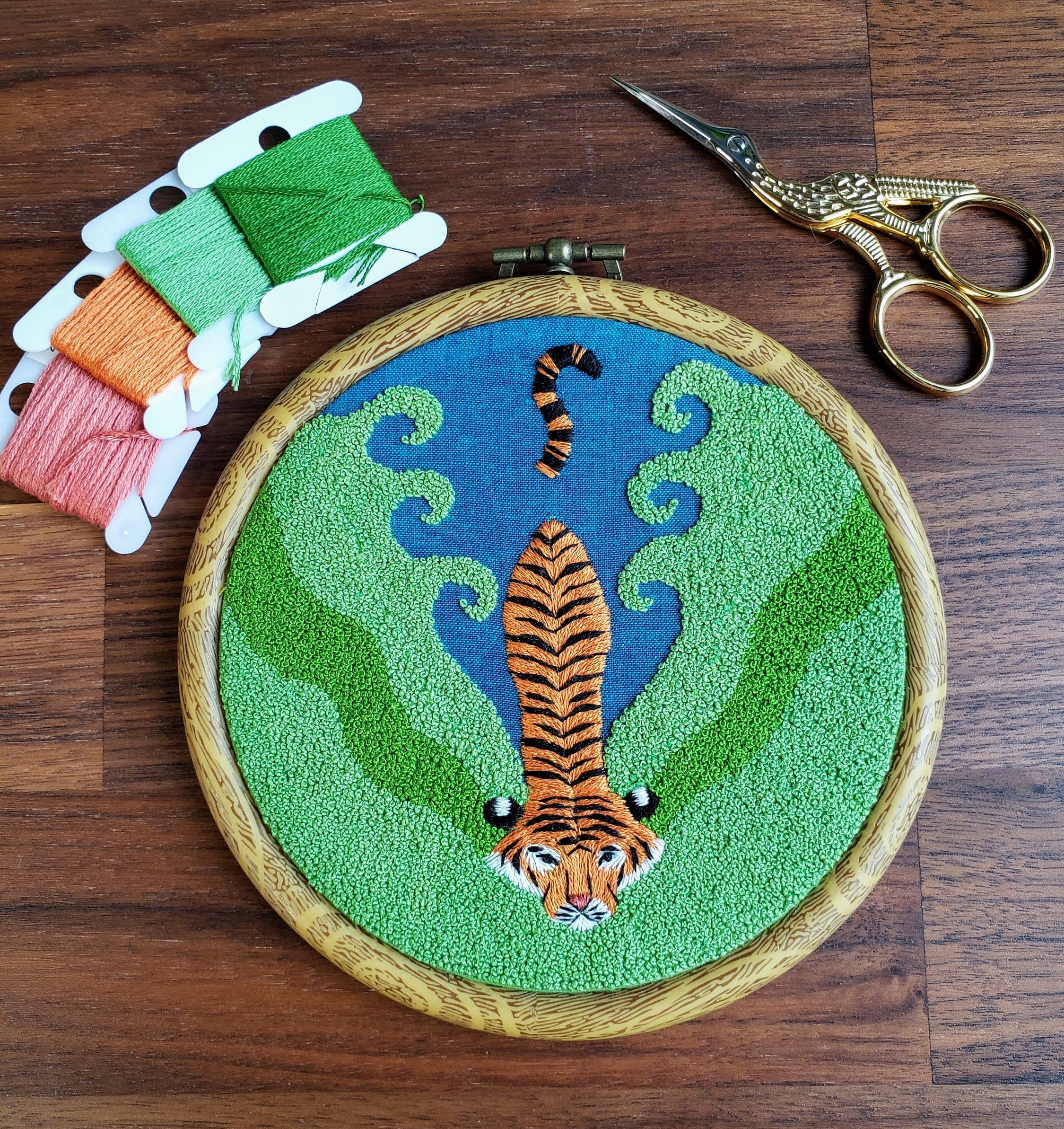 So. Many. French. Knots. Tiger -- Hand Embroidery Pattern, Thread ...