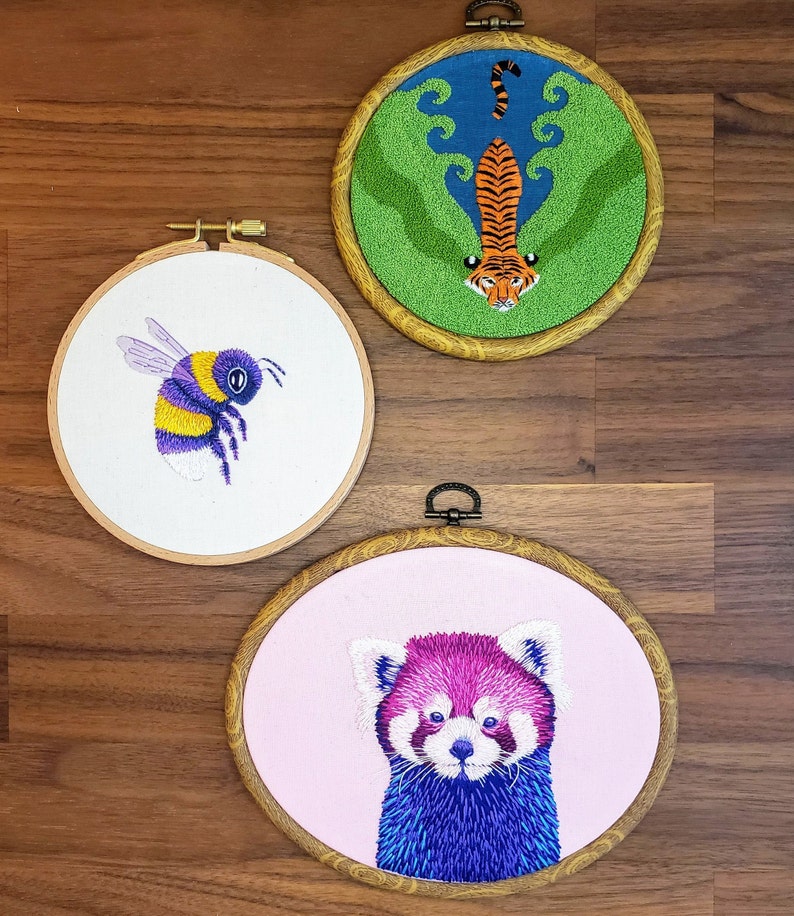 So. Many. French. Knots. Tiger -- Hand Embroidery Pattern, Thread ...