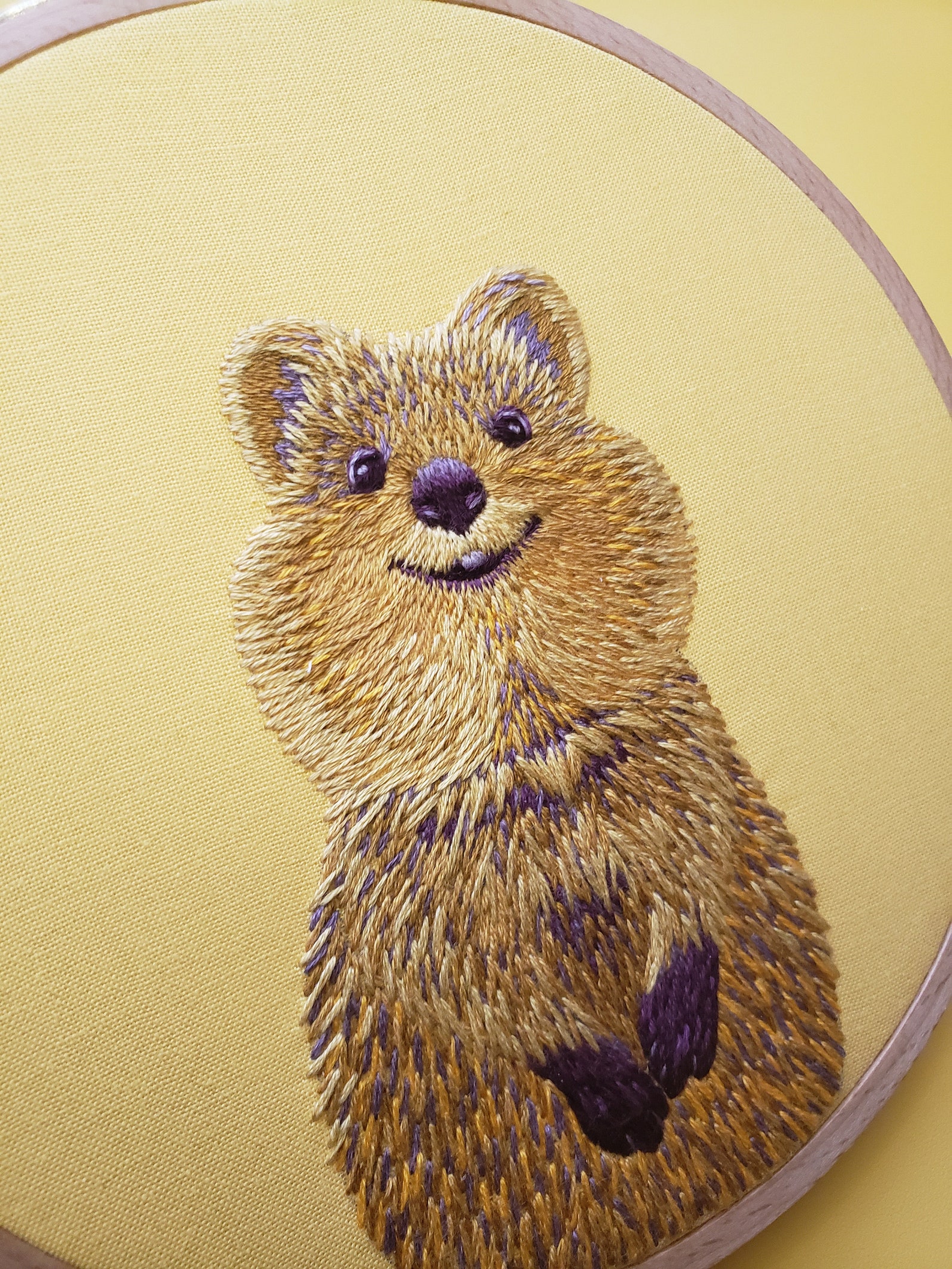 Quokka Says ‘hi’| PDF Pattern | Beginner Hand Embroidery ...