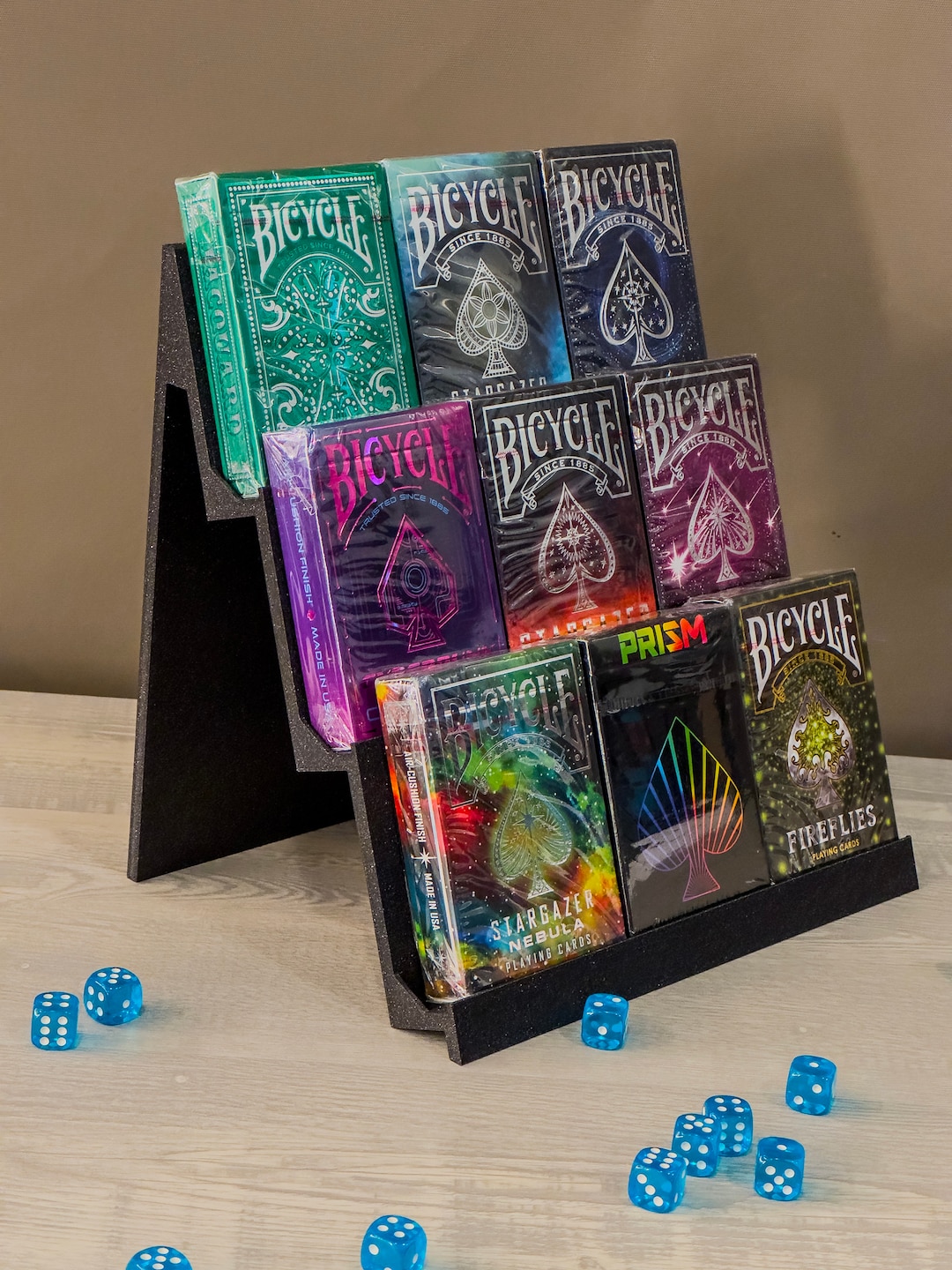 Playing Card Deck Display Rack Poker Deck Shelf Holder - Etsy