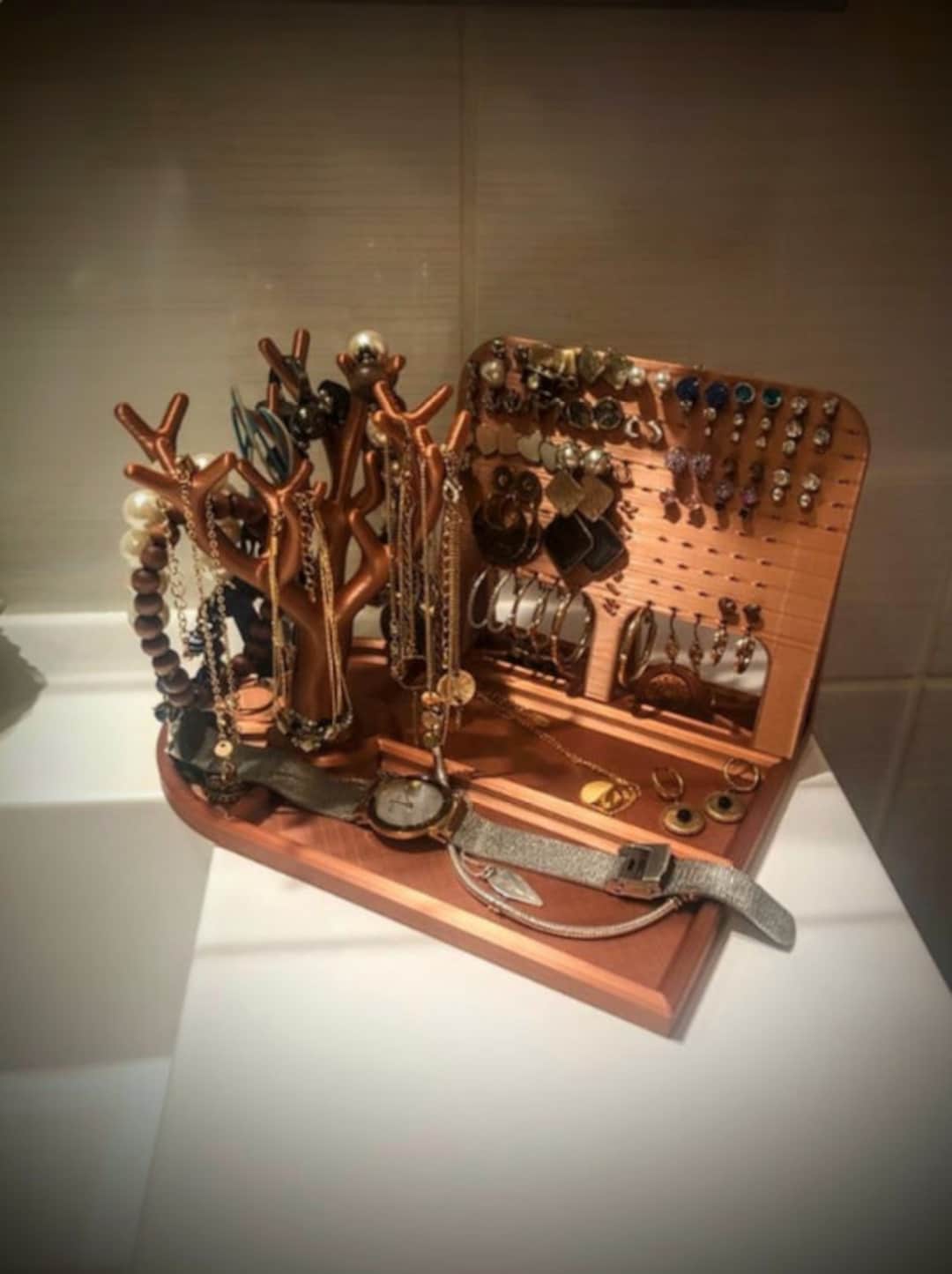 Jewelry Tree Holder 3D Printed Necklace Earing Bracelet Watch Ring ...