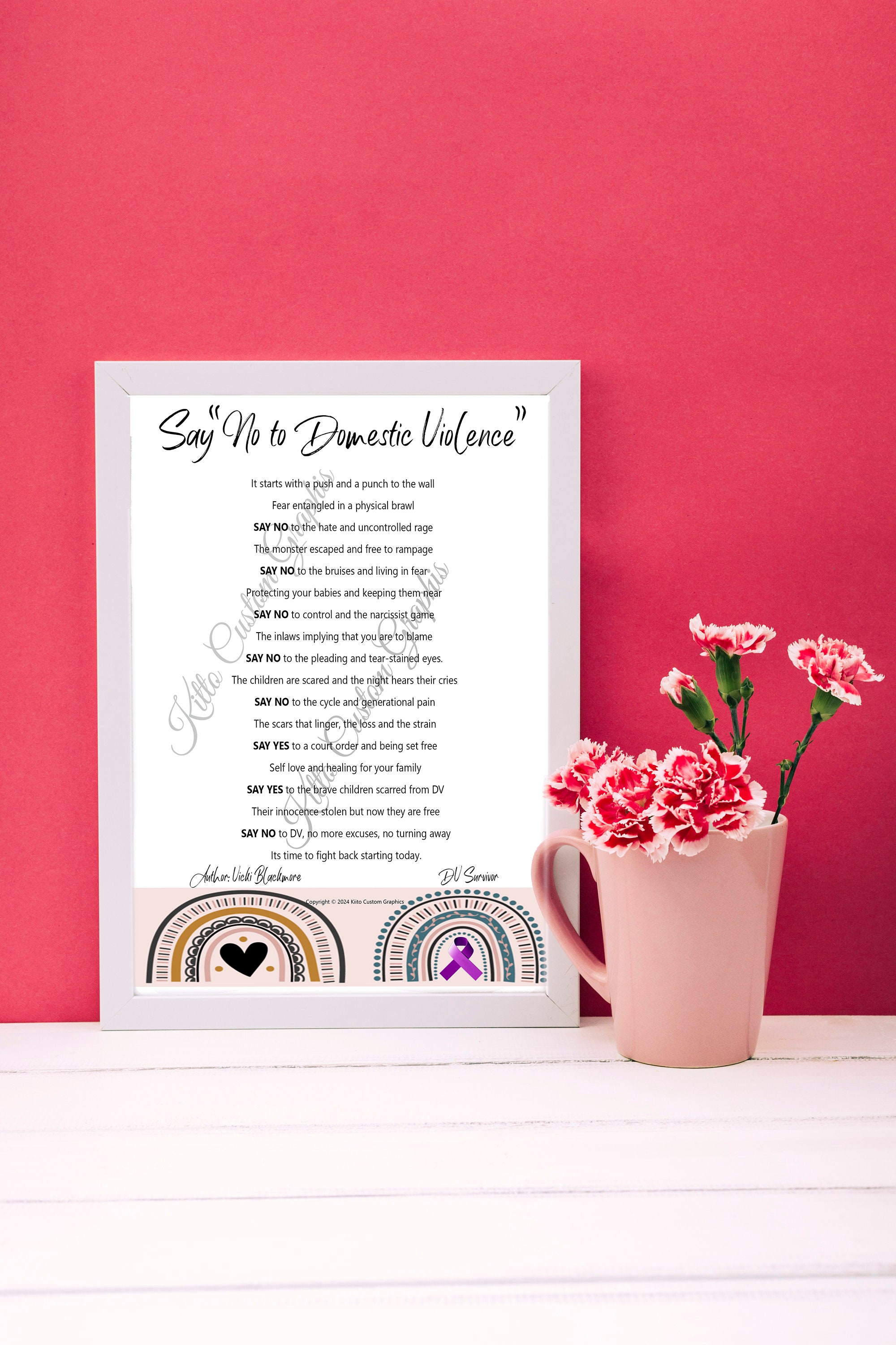 Say No to Domestic Violence Poem - Written by a DV Survivor - Digital ...