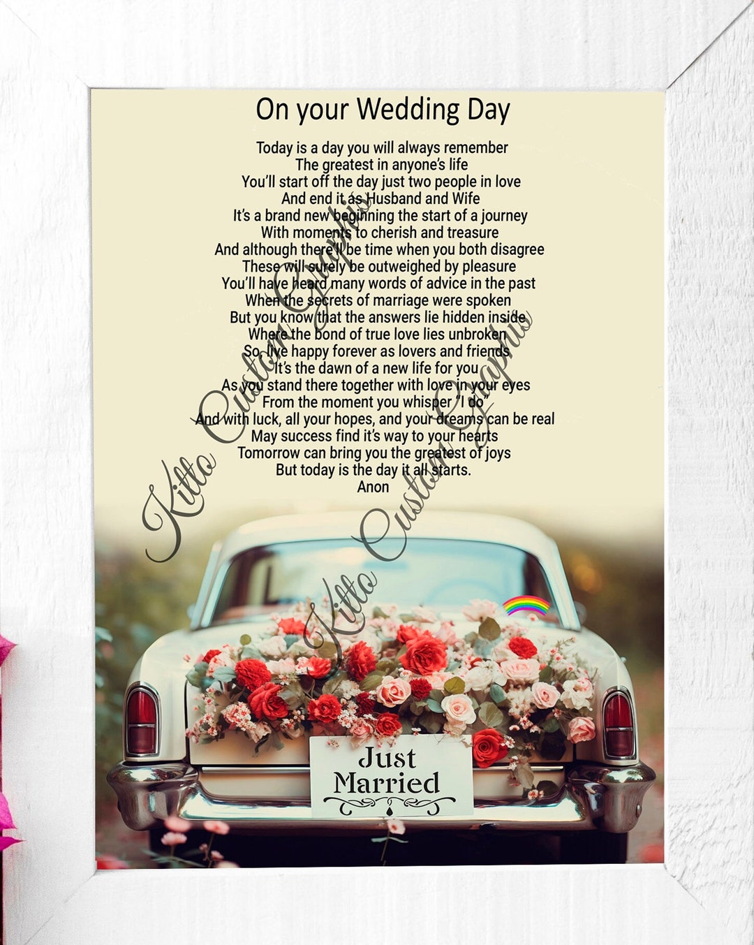 On Your Wedding Day Poem - Digital Download, Ready to Print, Frame ...