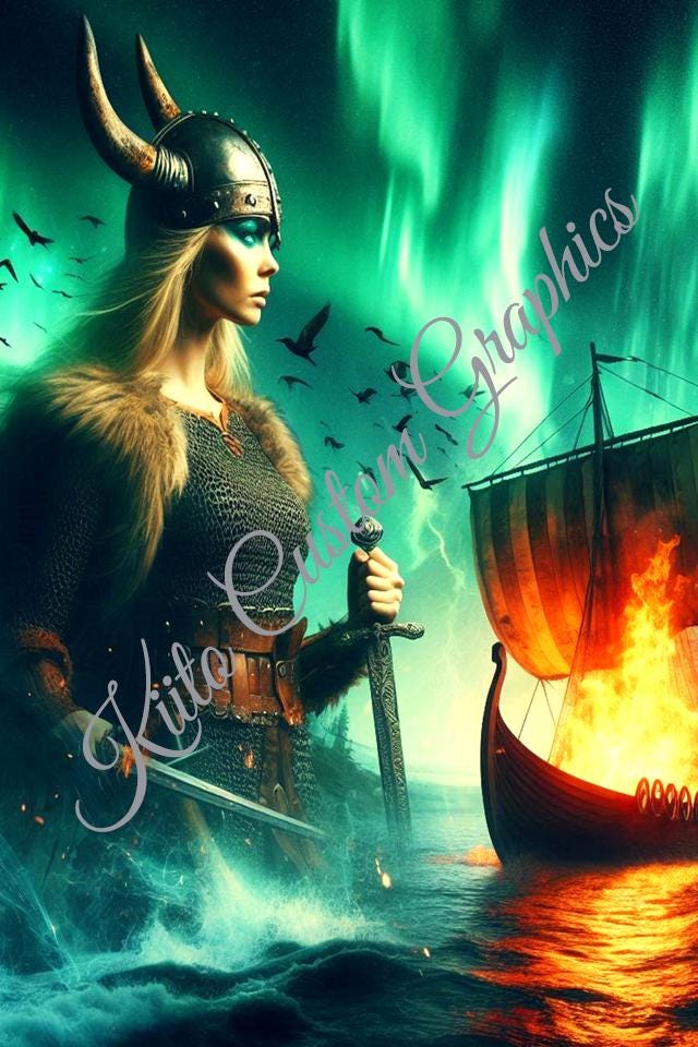 Viking Shield Maiden Posters 6 - Wall Art - Digital Download for ...