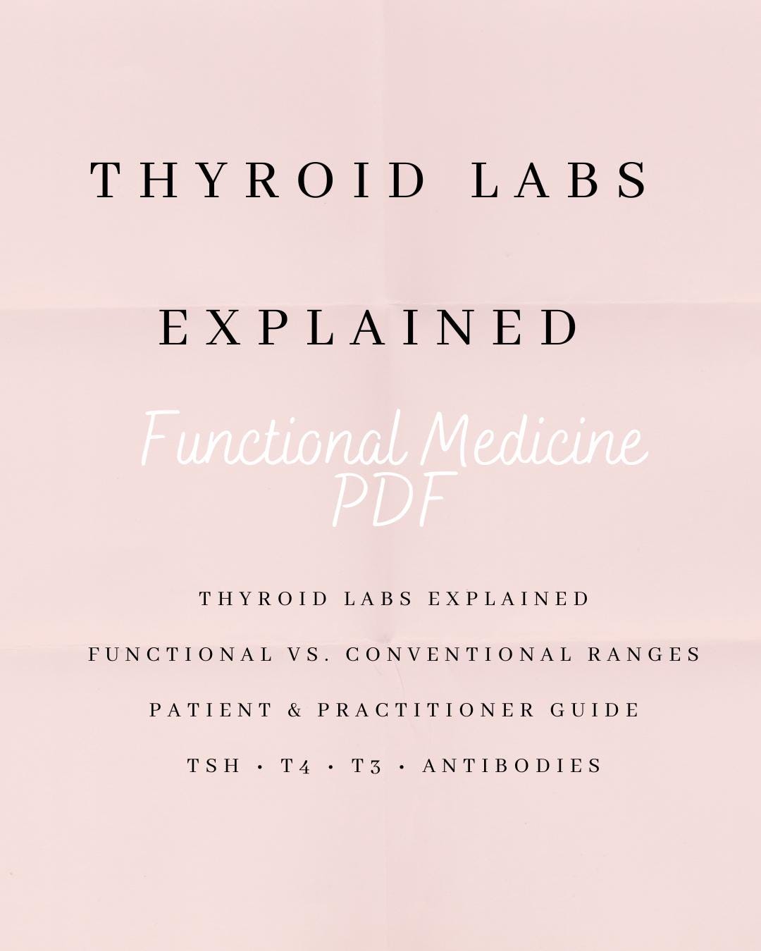 Thyroid Labs Explained – Functional Medicine PDF | Patient Education ...