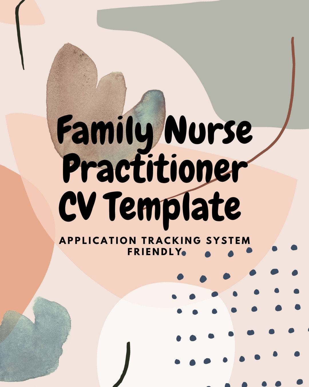 Family Nurse Practitioner CV Template - Etsy