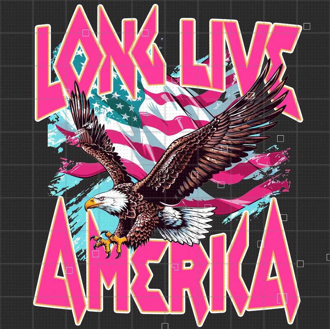 Long Live America PNG File, Eagle Pink USA Flag Digital Download ...