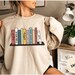 Custom Bookshelf Sweatshirt, Booktok Merch Personalized Books Sweater ...