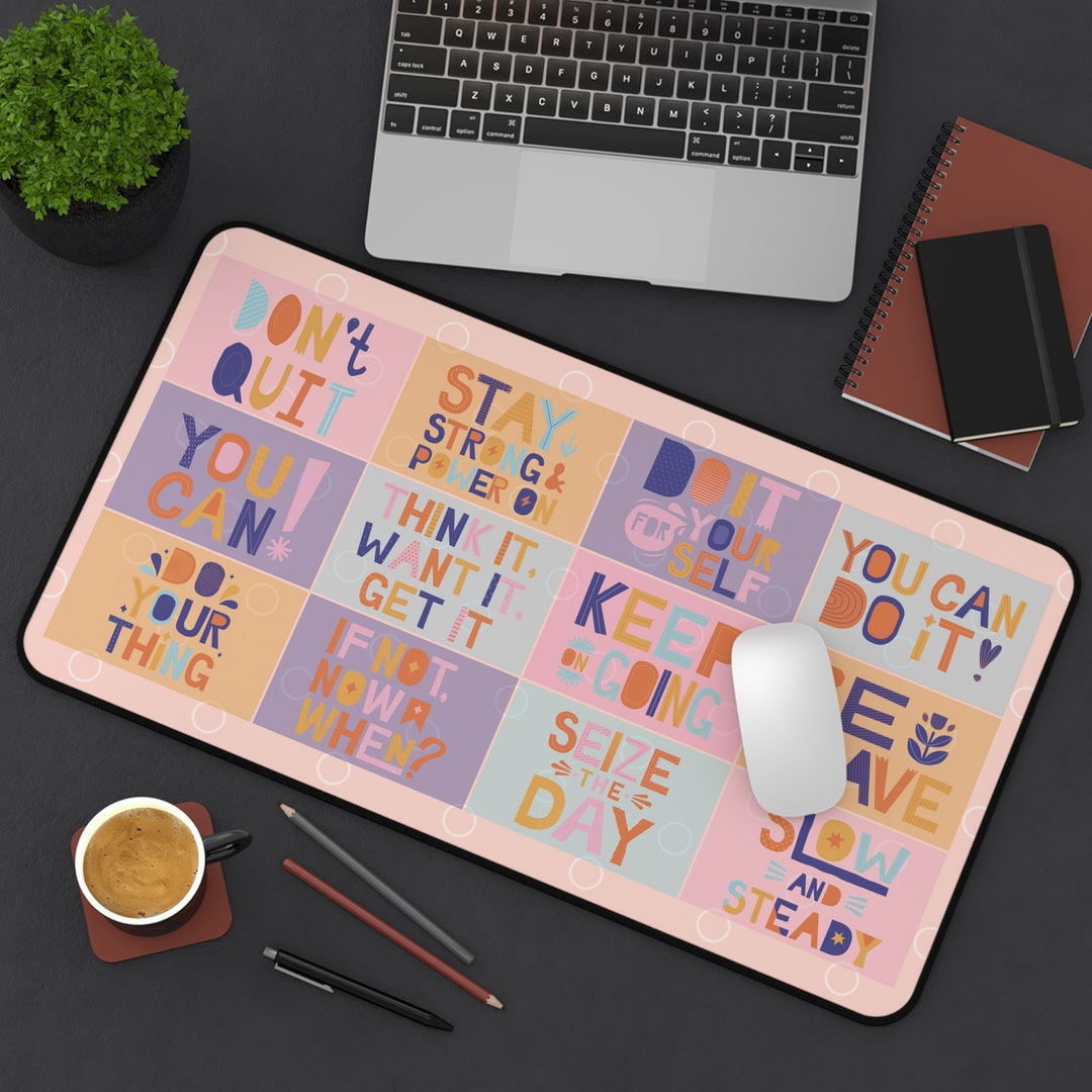 Positive Affirmations Desk Mat Home Office Mouse Pad Remote - Etsy