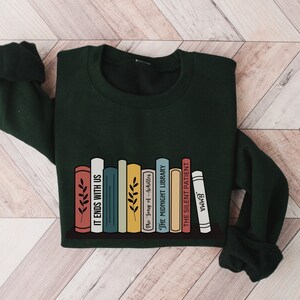 Custom Bookshelf Sweatshirt, Booktok Merch Personalized Books Sweater ...