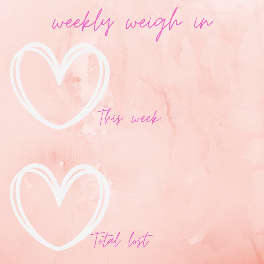 Cute Instagram Weekly Weigh in Tracker - Etsy