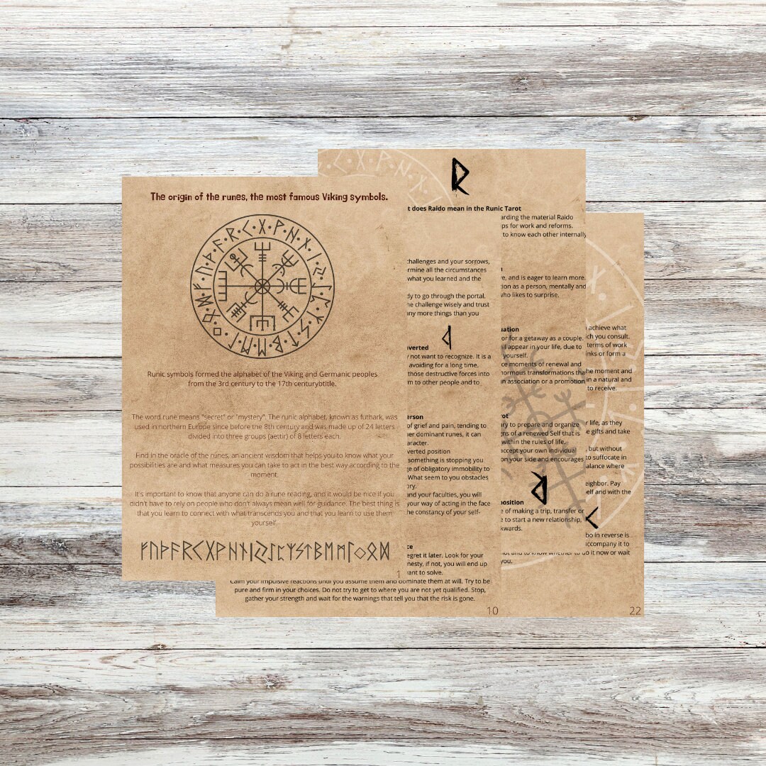 Runes and Rune Stones Cheat Sheet, Rune Magic Elder Futhark Meanings ...