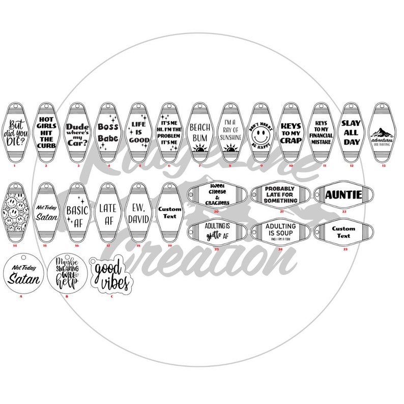 Retro Motel Keychains, Cute Motel Keychains, Motel Keychains Funny ...