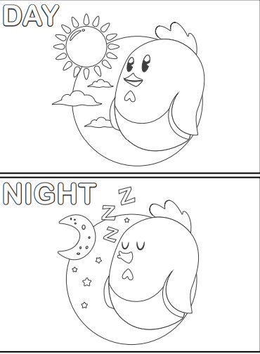 40 Page Bundle of Opposites Learning Colouring Pages for Kids. Digital ...