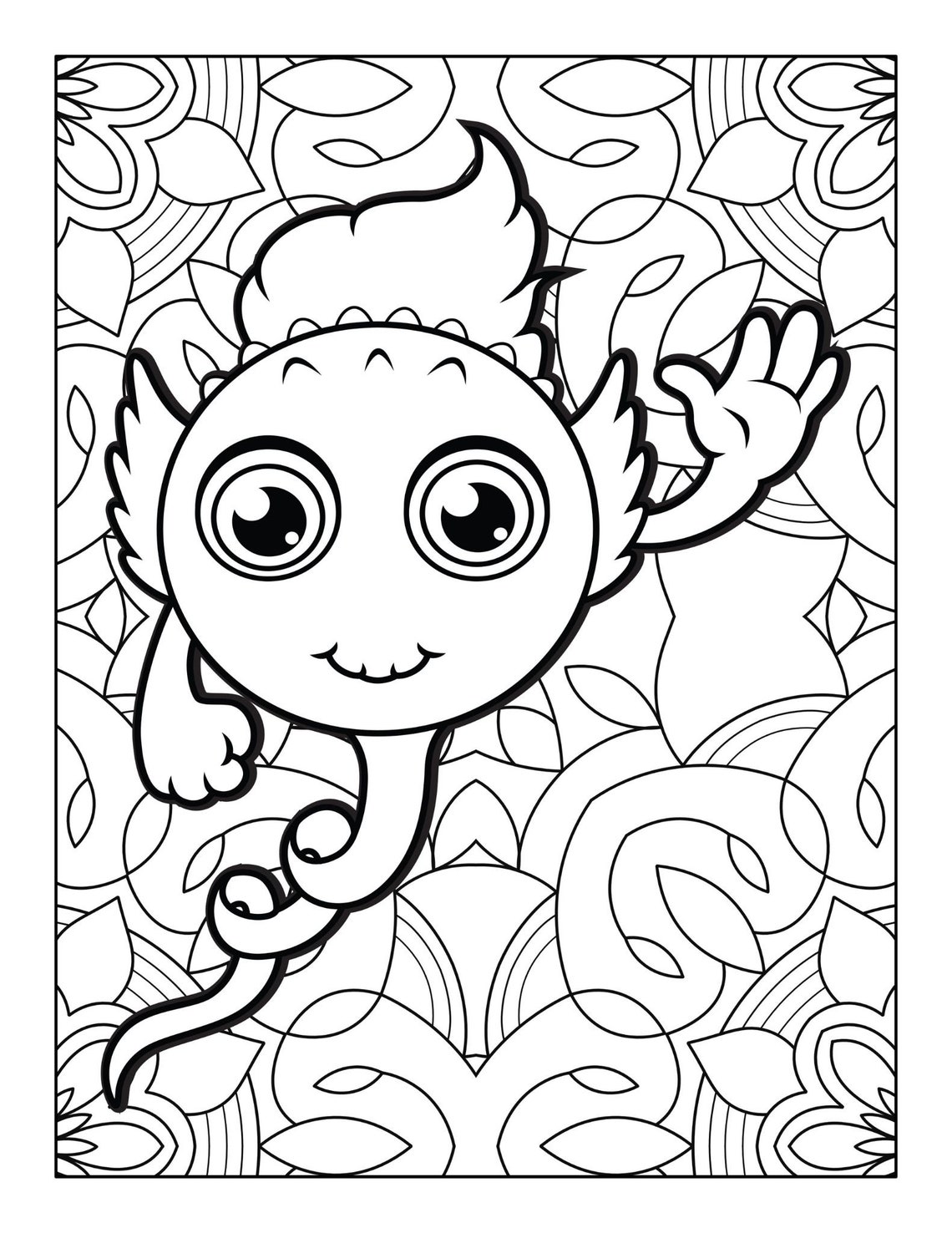 24 Mandala Monster Colouring Pages, Mandala Monster Pintable's ...