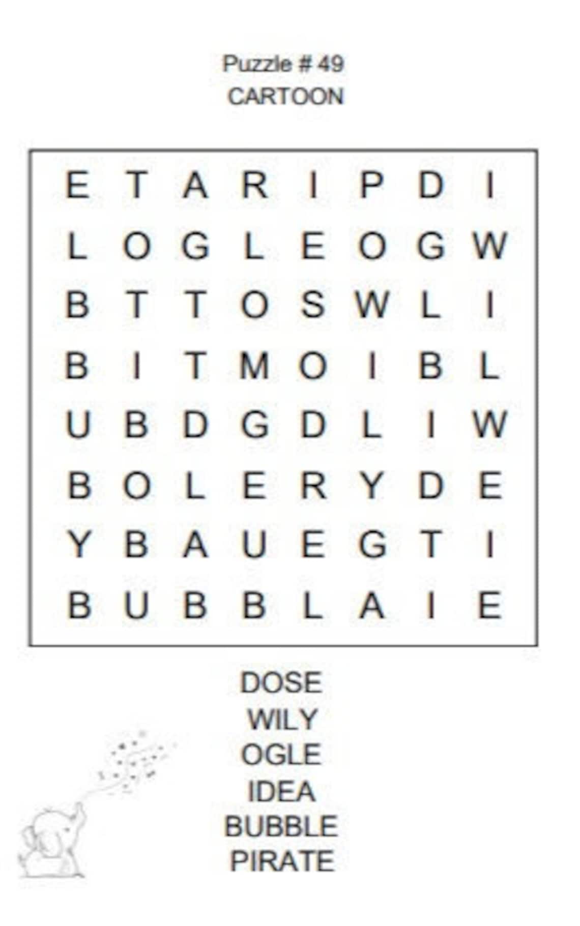 Word Search Puzzles | 101 Printable Puzzle Pages for Kids | Digital ...
