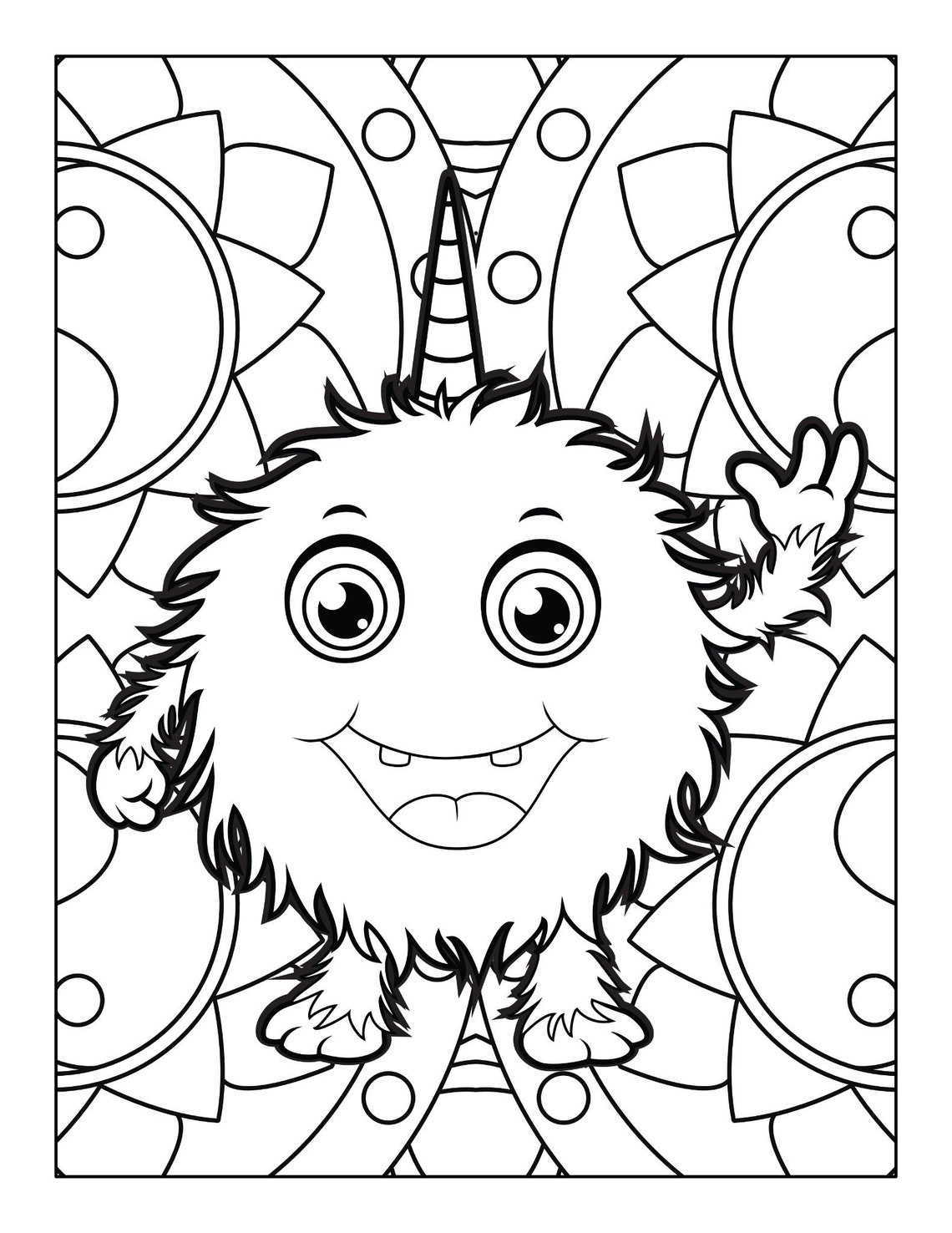 24 Mandala Monster Colouring Pages, Mandala Monster Pintable's ...