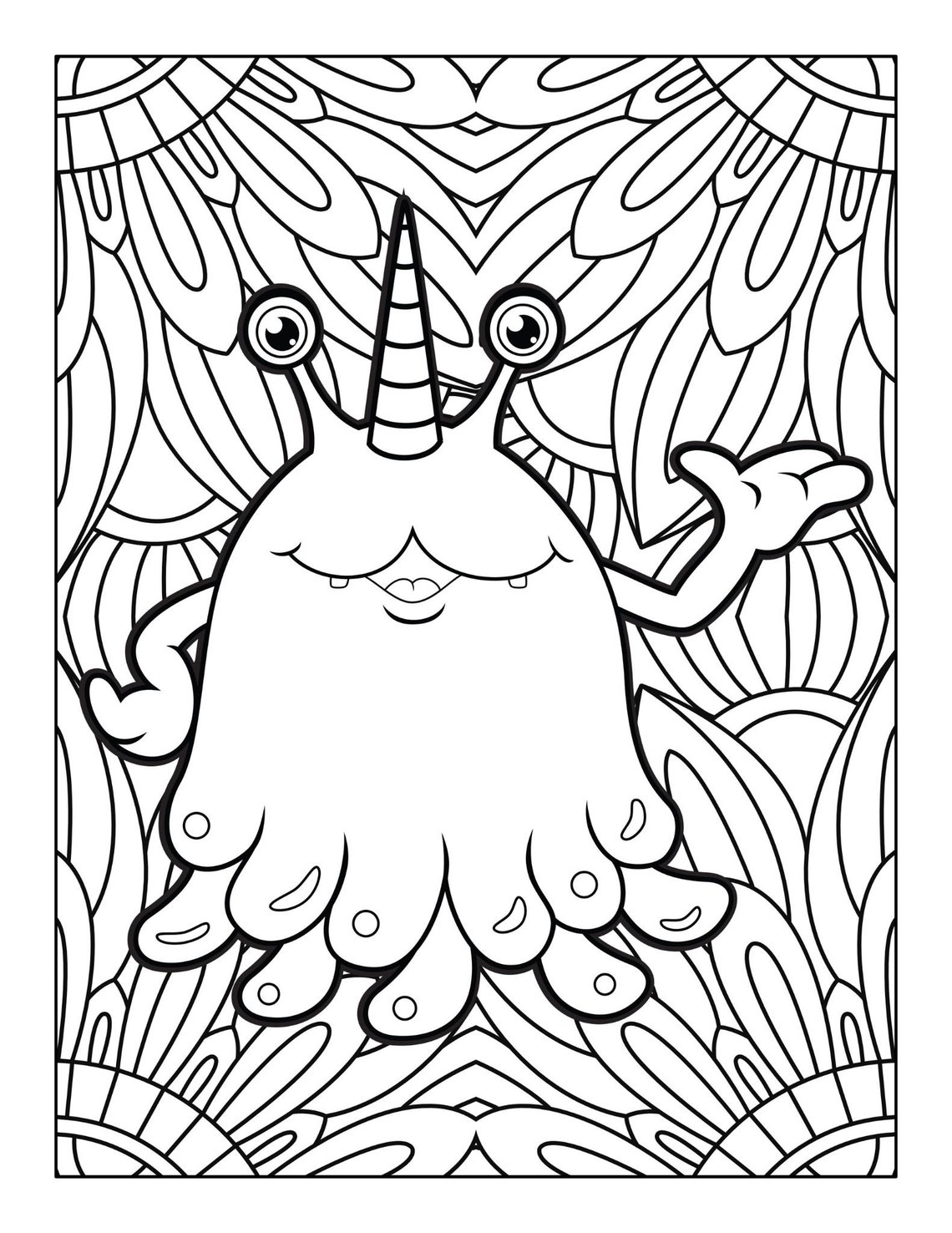 24 Mandala Monster Colouring Pages, Mandala Monster Pintable's ...