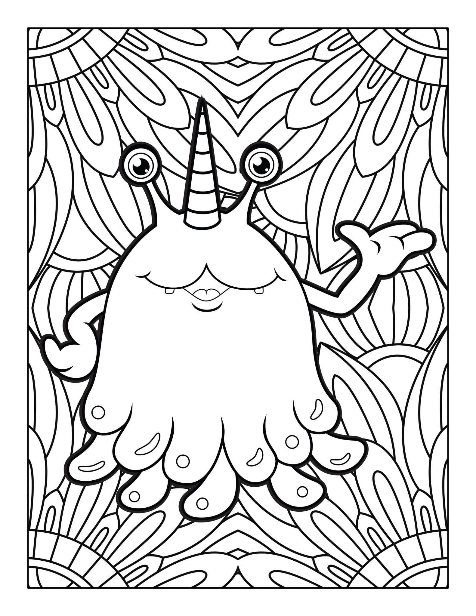 24 Mandala Monster Colouring Pages, Mandala Monster Pintable's ...