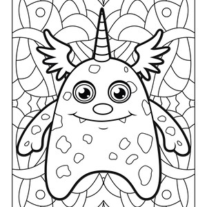 24 Mandala Monster Colouring Pages, Mandala Monster Pintable's ...