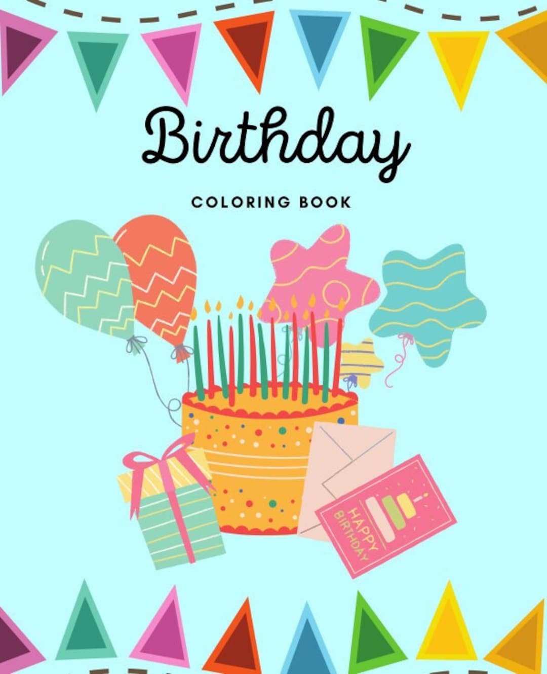 40 Page Bundle of Birthday Colouring Pages for Kids. Digital Download ...