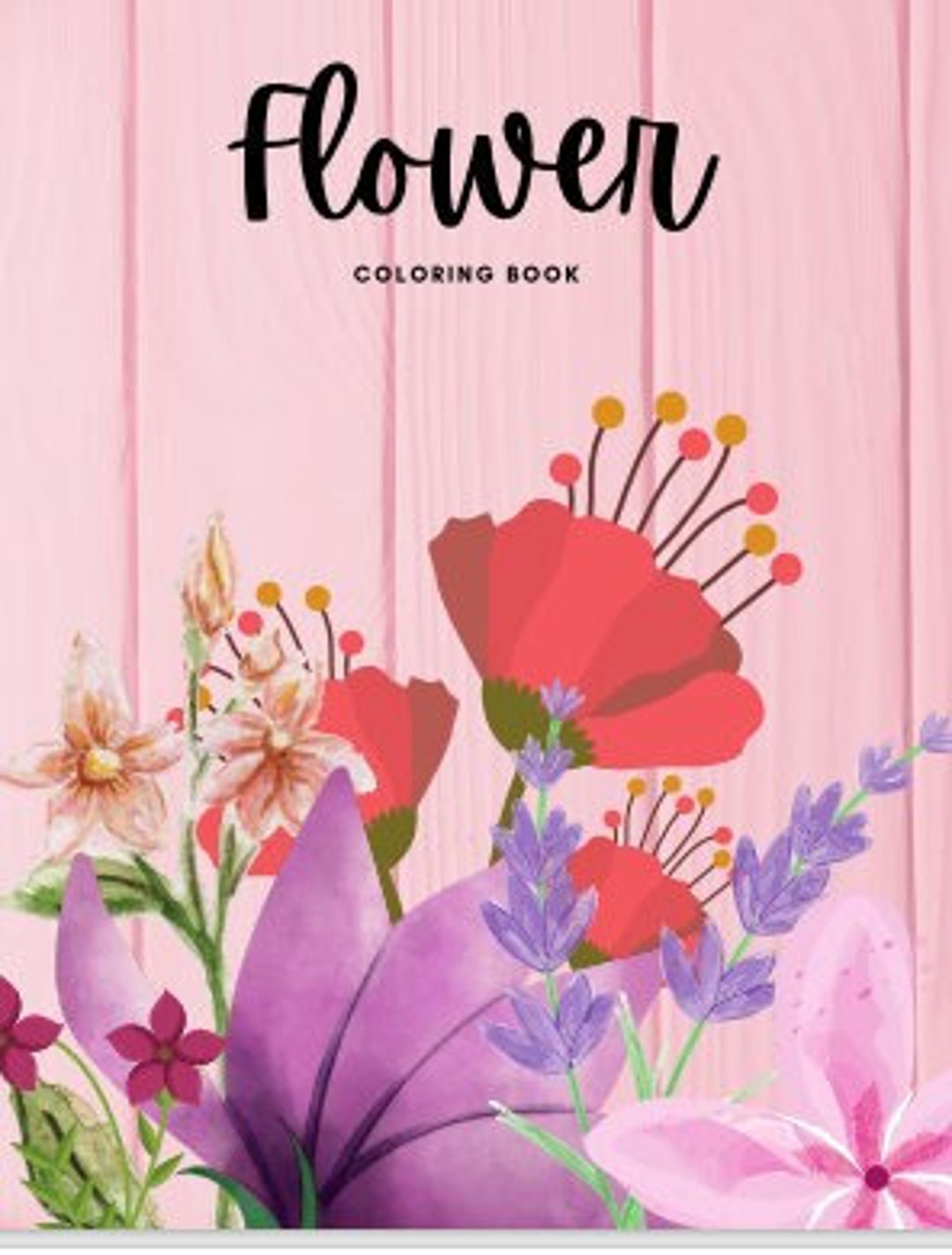 40 Page Bundle of Flowers Colouring Pages for Kids. Digital Download - Etsy
