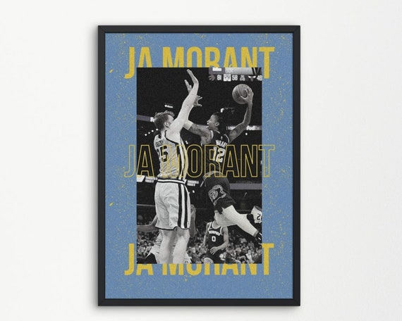 Ja Morant Dunk Poster Memphis Grizzlies Poster Street NBA | Etsy