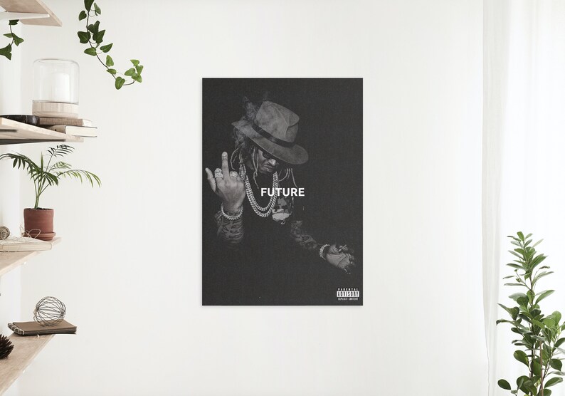 Minimalist Future Rapper Poster for Hip-hop Fans Perfect Wall Art Decor ...