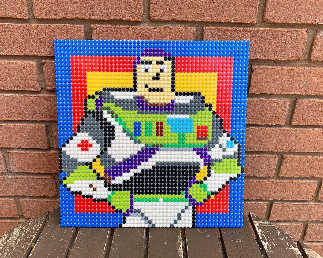 Build Buzz Lightyear Lego-style Brick Portrait - Etsy