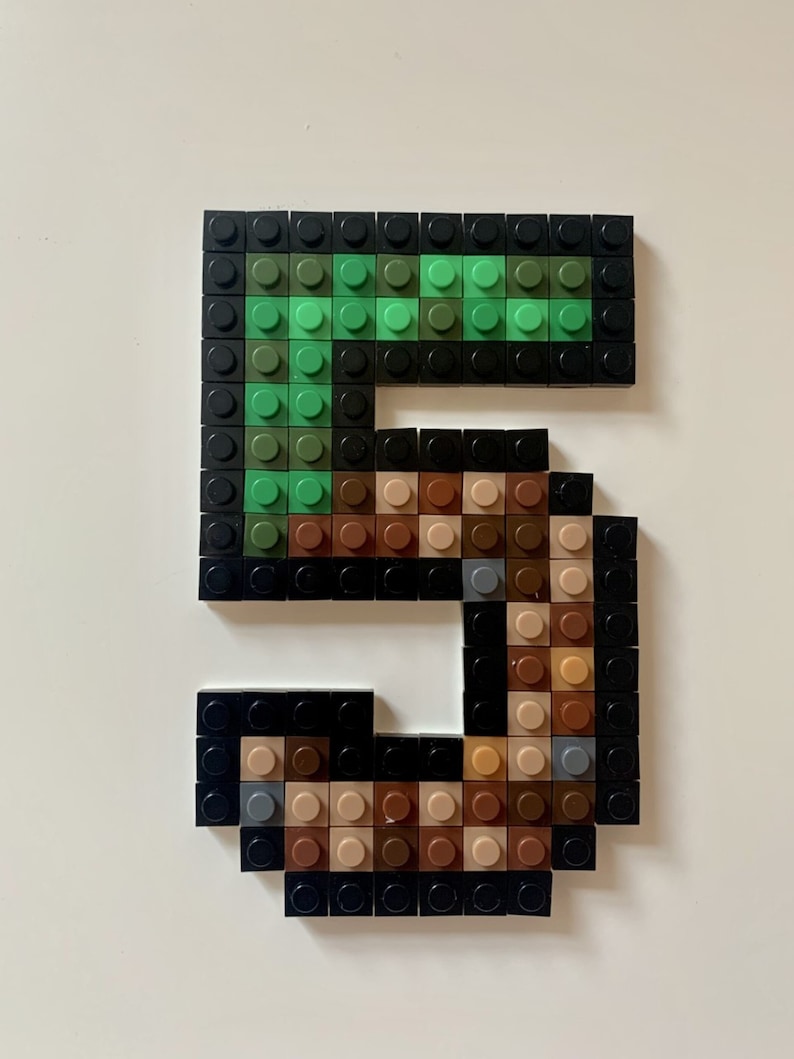 Minecraft Lego-style Cake Topper - Etsy