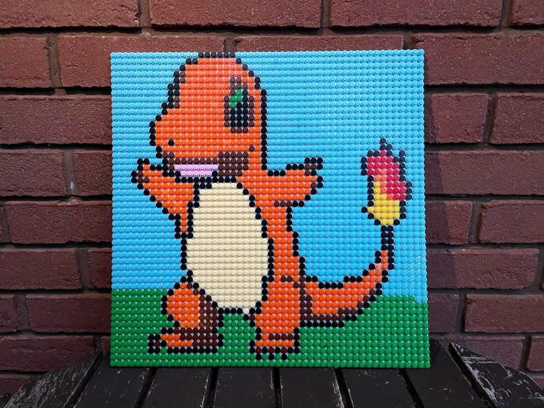 Build Charmander Lego-style Portrait, Pixel Art - Etsy