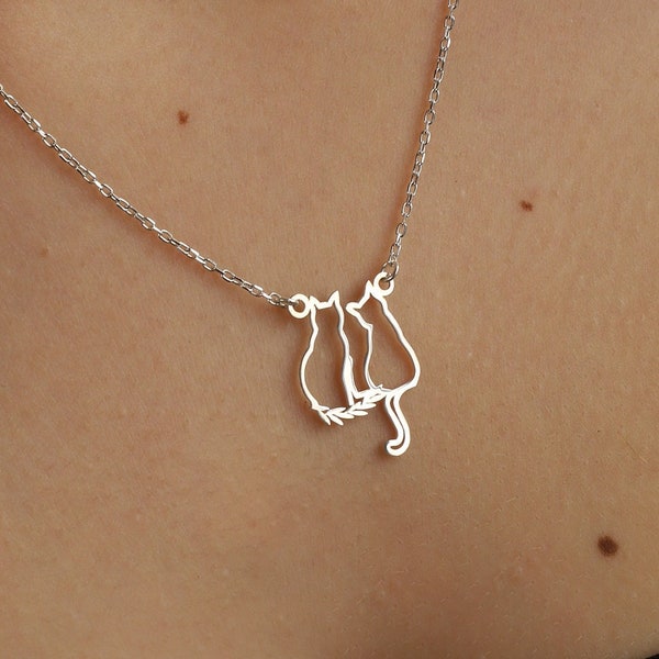 Cat Necklace - Etsy