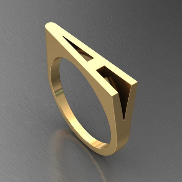 Letter Ring - Etsy