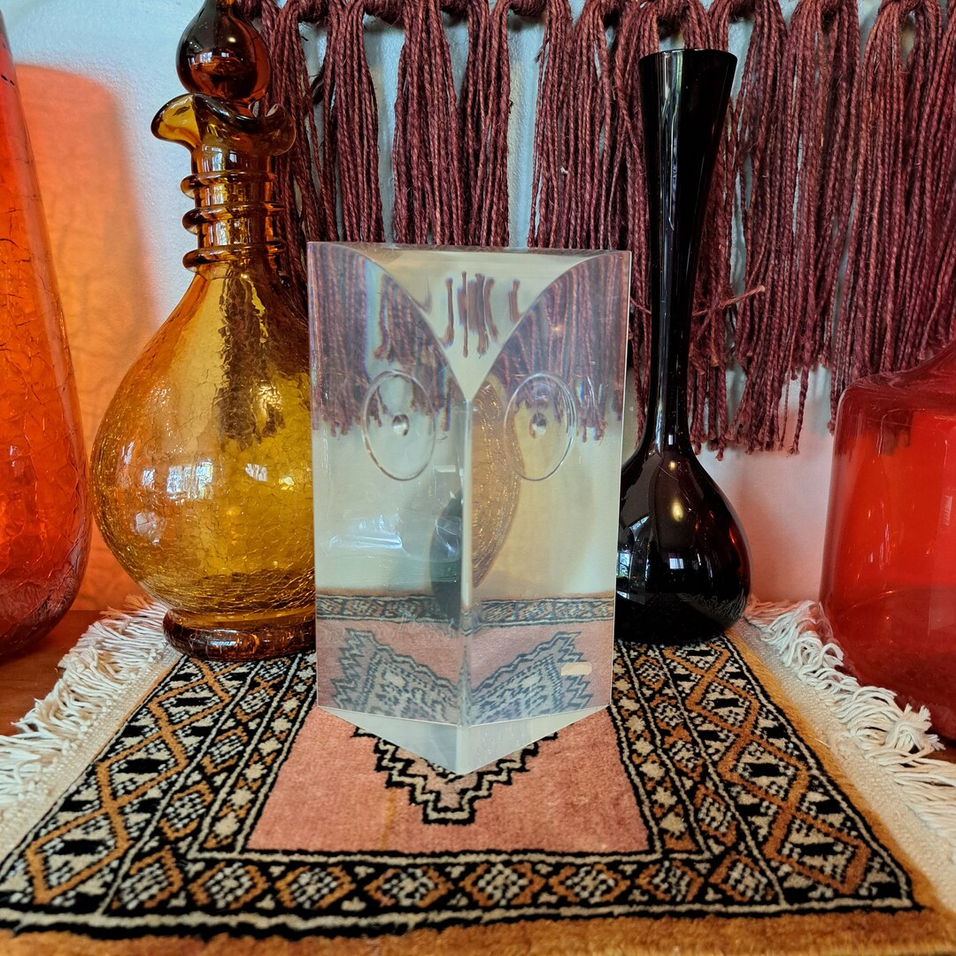 Guzzini Lucite Owl Figurine Made in Italy 7.5" Tall - Etsy