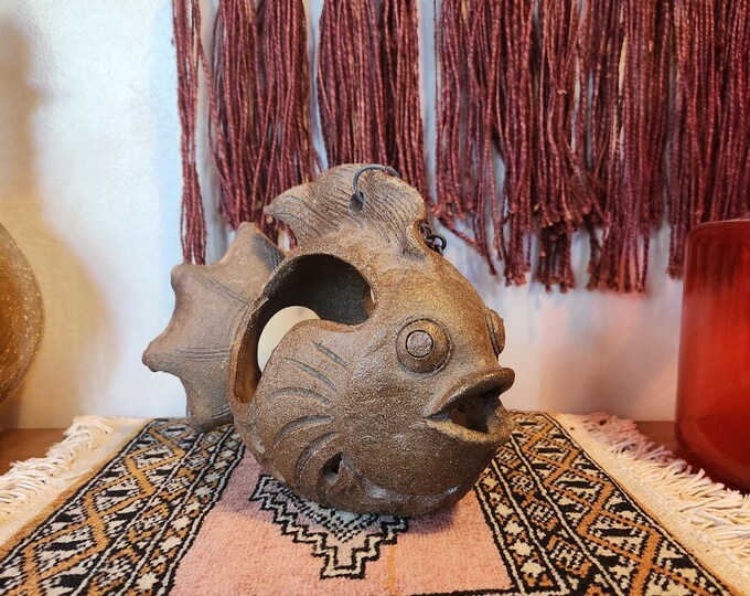 Hanging Pottery Fish Planter - Etsy