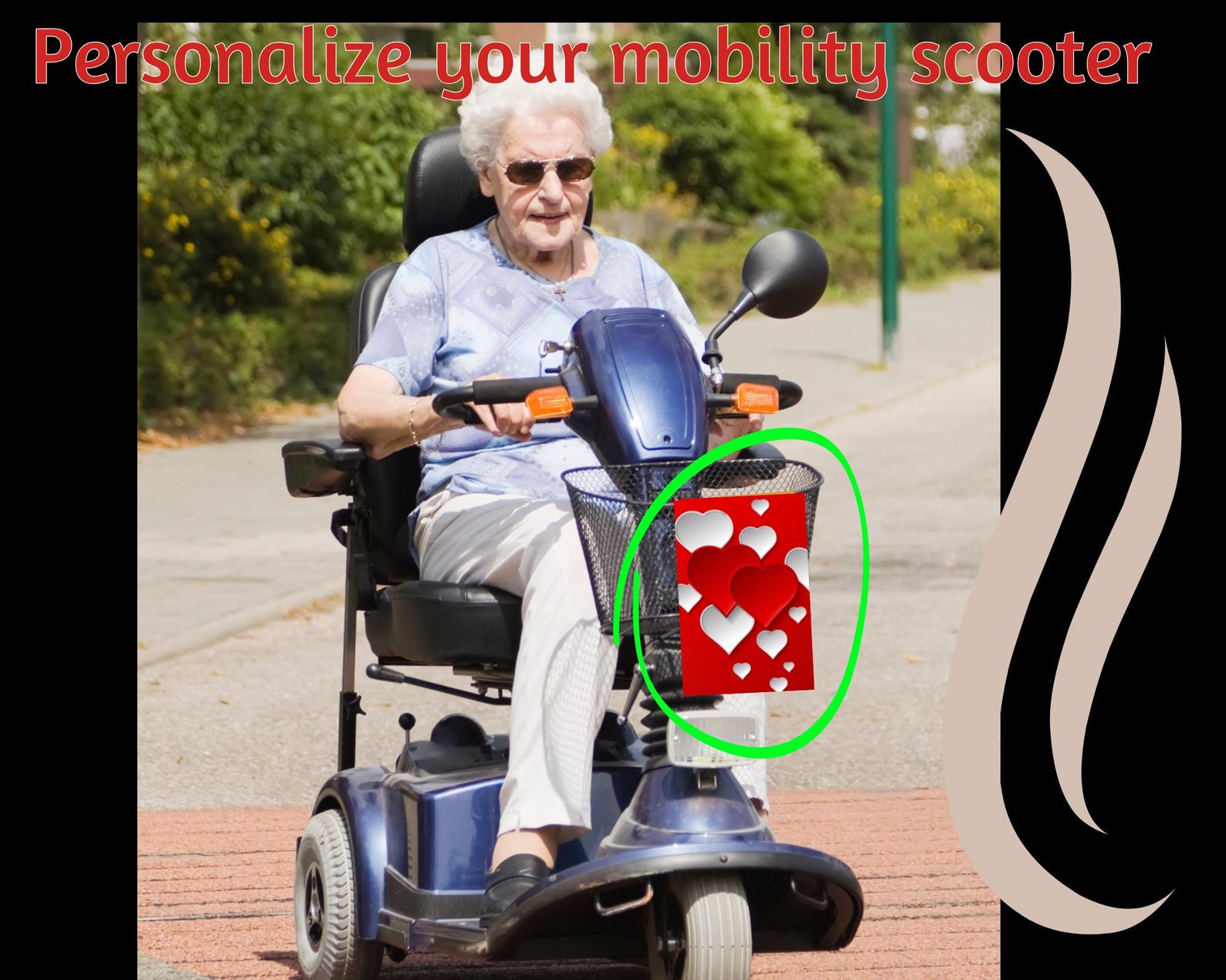 Personalized Mobility Scooter Banner: Custom Name Plate, Scooter ...