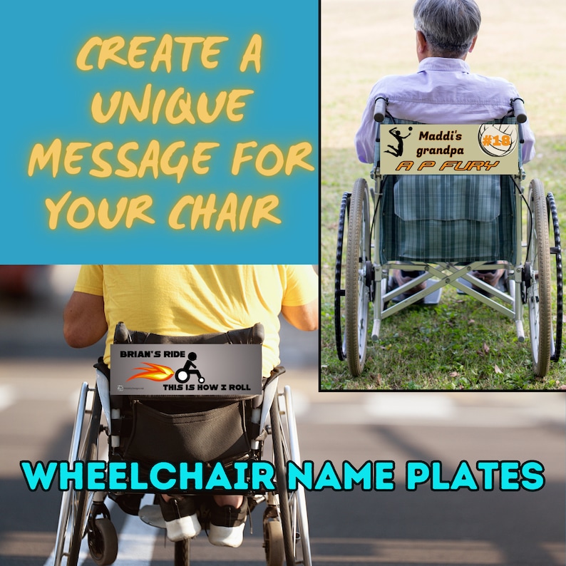 Personalized Wheelchair Accessory, Funny Wheelchair License Plate ...