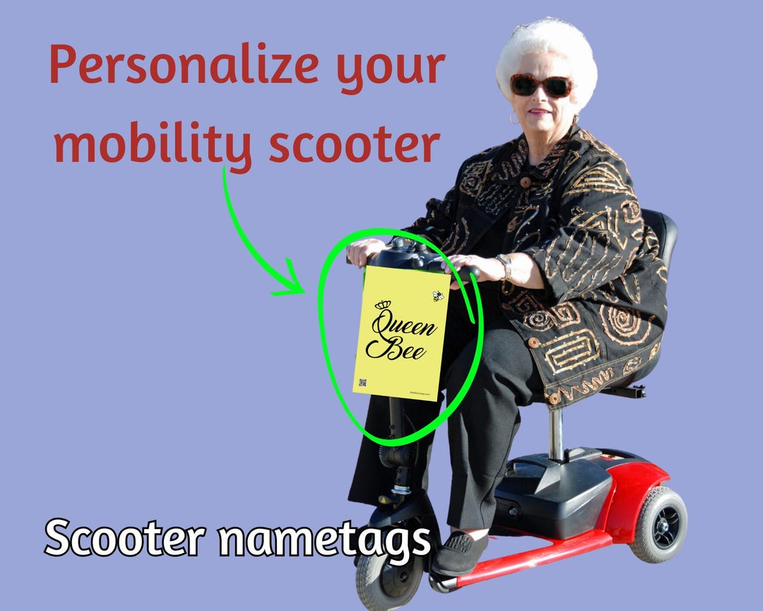 Personalized Mobility Scooter Name Tag: Disability Scooter Accessory - Etsy