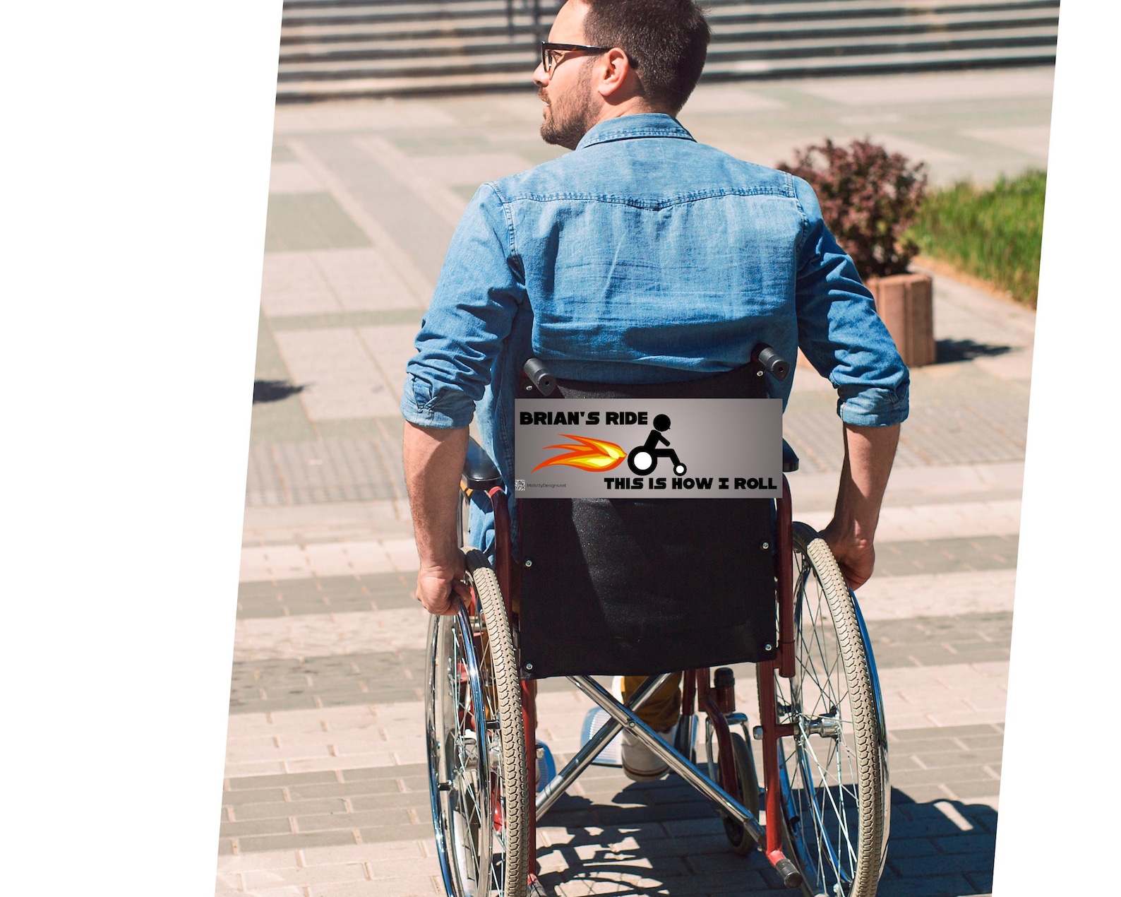 Personalized Wheelchair Name Plate: Funny Rollator Accessory - Etsy