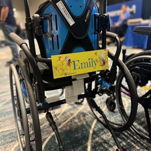 Personalized Girl's Wheelchair Banner: Custom Name Tag Accessory - Etsy