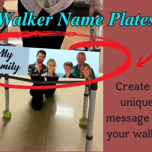 Rollator Accessory, Walker Accessory, Funny Walker Name Plate ...