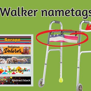 Personalized Walker Name Plate: Rollator Identification Banner - Etsy