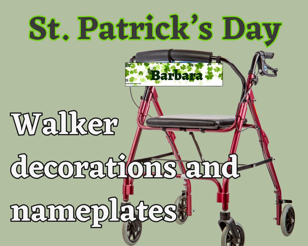 Rollator Accessory for St Patrick's Day, Shamrock Walker Decoration ...