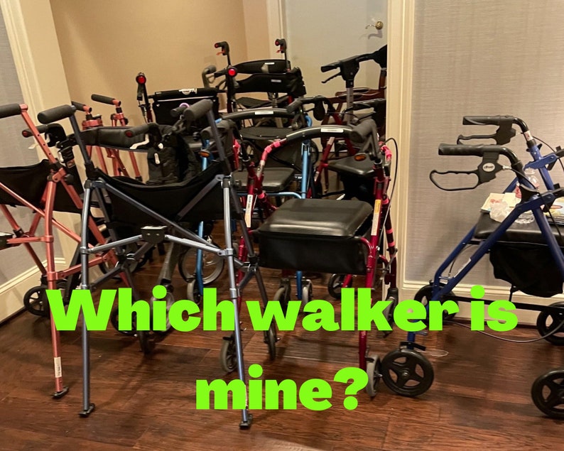 Walker License Plate rollator Identification. Rollator - Etsy