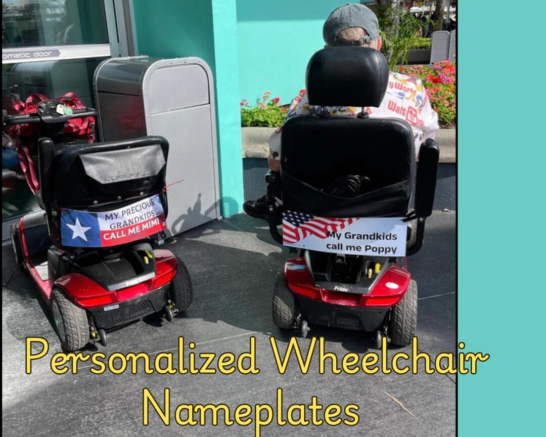 Personalized Wheelchair Name Plate: Custom Wheelchair Accessory - Etsy