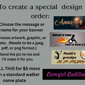 Personalized Walker Name Plate: Funny Rollator Accessory - Etsy