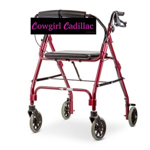 Rollator Accessory, Walker Accessory, Funny Walker Name Plate ...